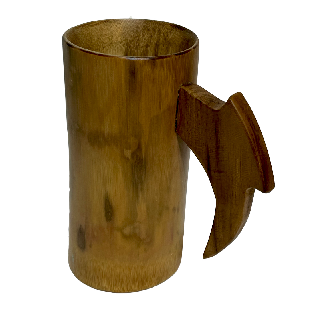 TNF Bamboo Mug with Hornbill Style Handle - Made In Nagaland